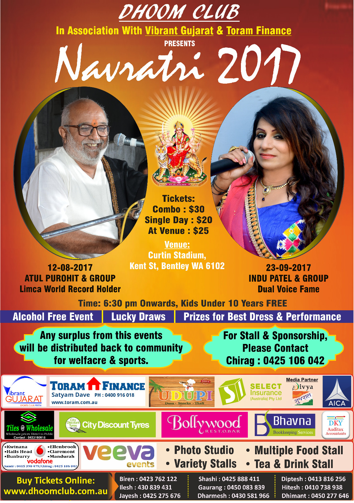 Navratri with Atul Purohit & Indu Patel in Perth