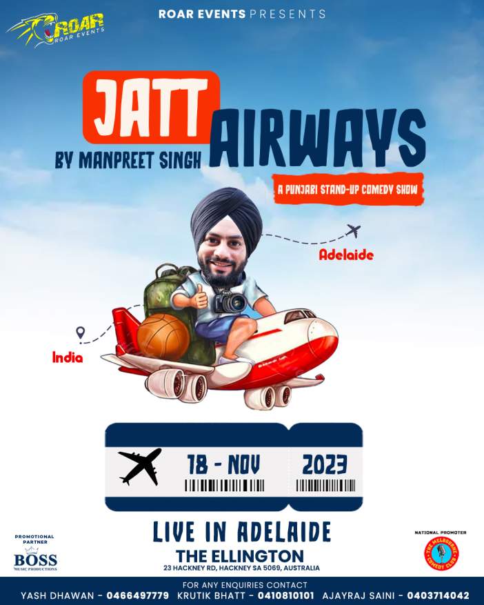 Jatt Airways By Manpreet Singh Live in Adelaide | PremierTickets