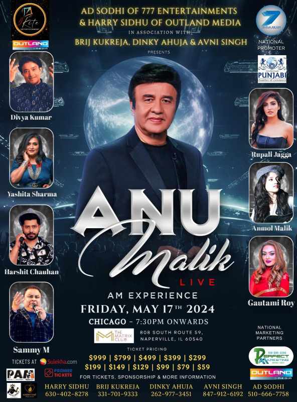 Anu Malik Live in Concert Chicago 2024 | Premier Tickets