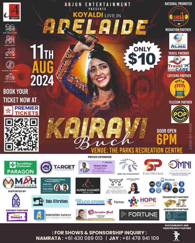Kairavi Buch Kolyaldi Live in Adelaide 2024 | Premier Tickets
