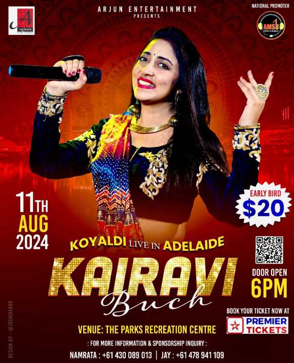 Kairavi Buch Kolyaldi Live in Adelaide 2024 | Premier Tickets