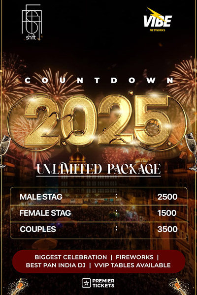 Celebrate NYE Countdown 2025 Live event at Shift Lounge